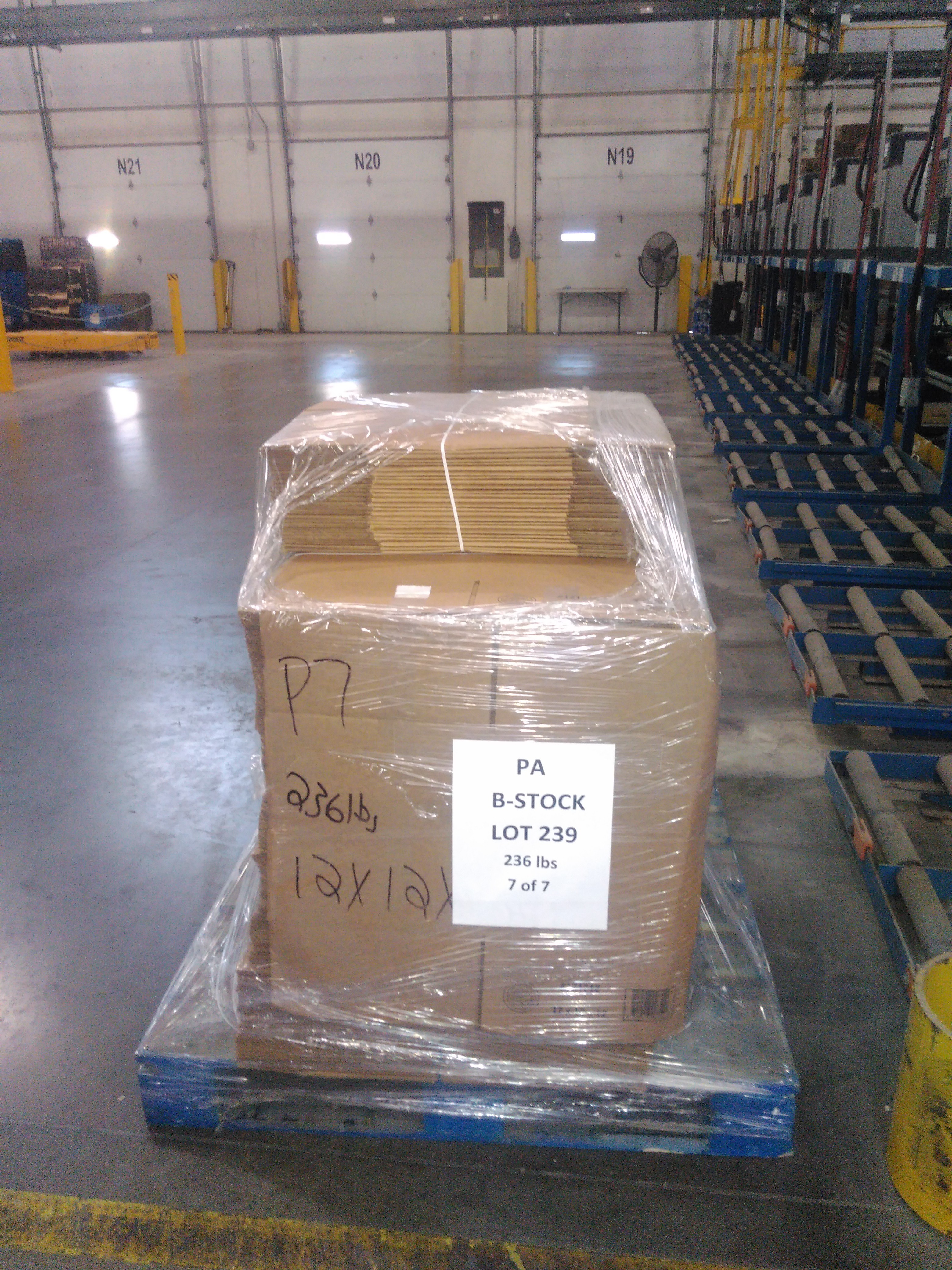 7 Pallets of UNMANIFESTED Corrugated Shipping Boxes, New Condition ...