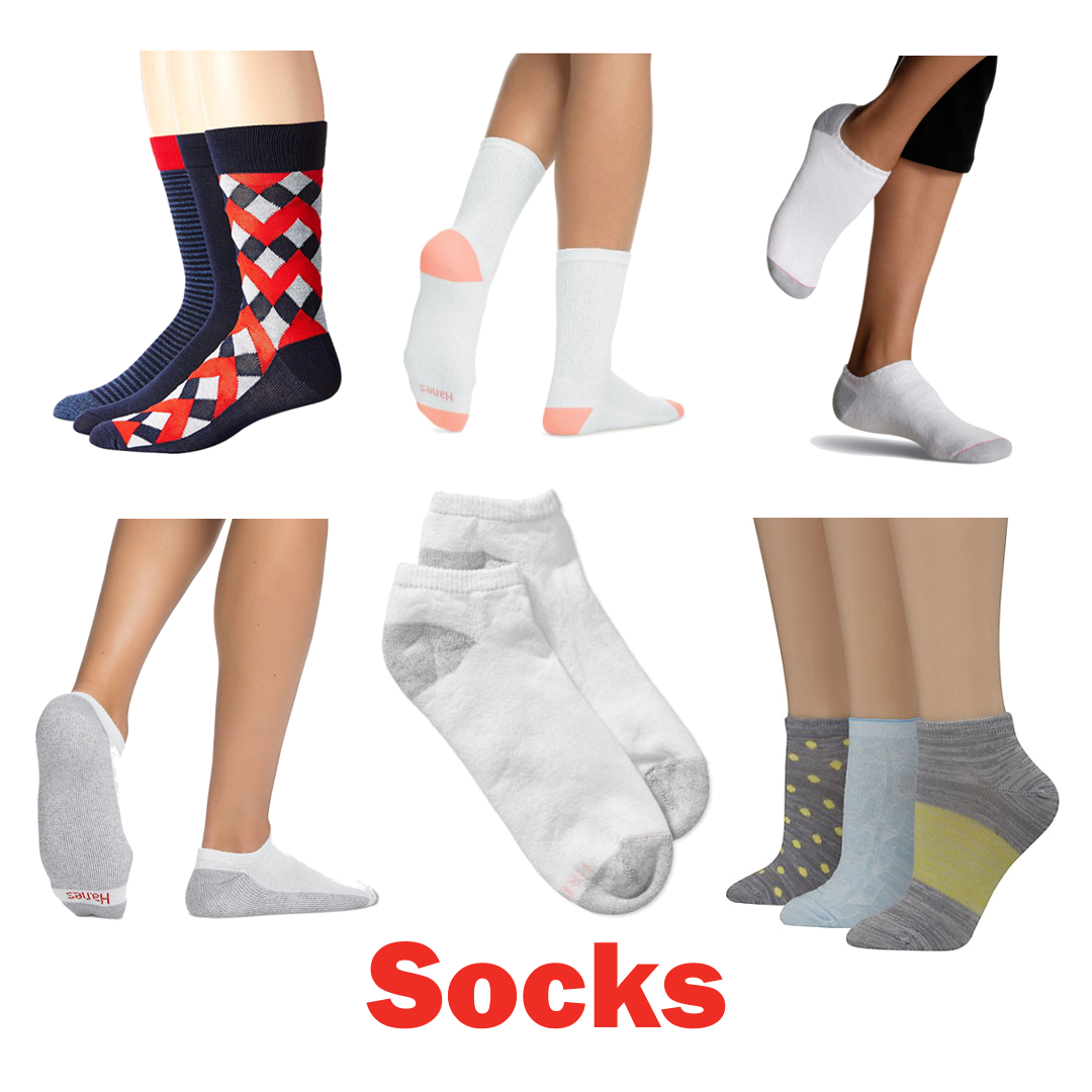 Est. 1 Pallet of Hanes Men's Socks, 288 Packs, New Condition, Ext ...