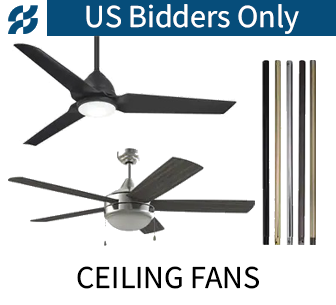 13 Pallets from Ferguson of Ceiling Fans & Accessories, 669 Units, New ...